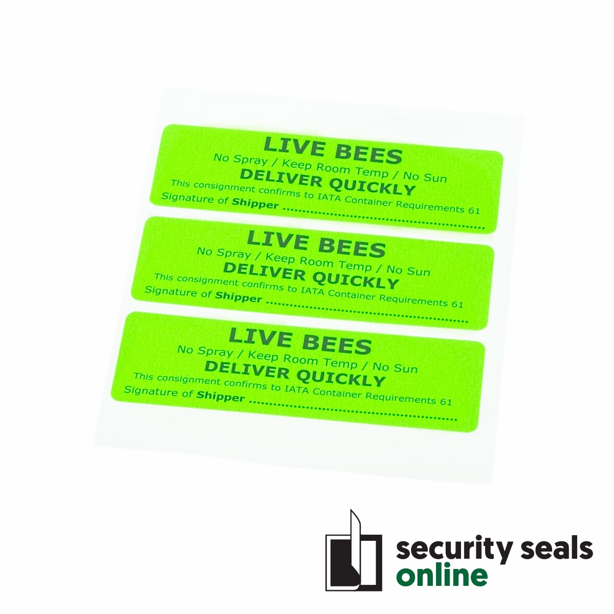 Customised instruction and transport labels @ Security Seals Online by ...