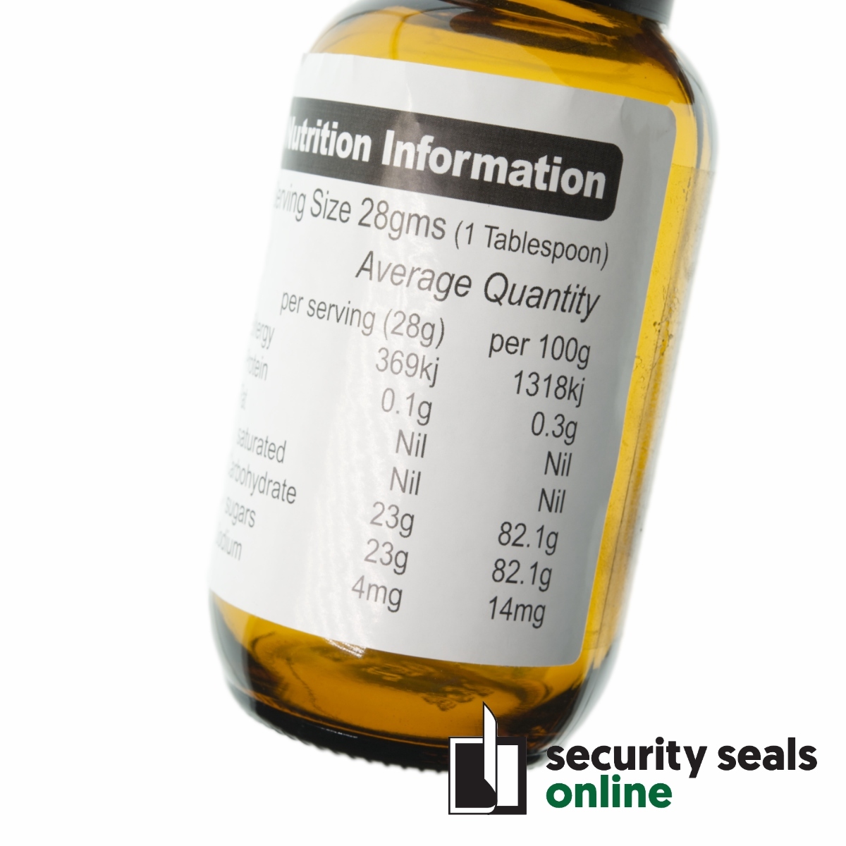 Customised Nutrition and food labels @ Security Seals Online by B-Sealed