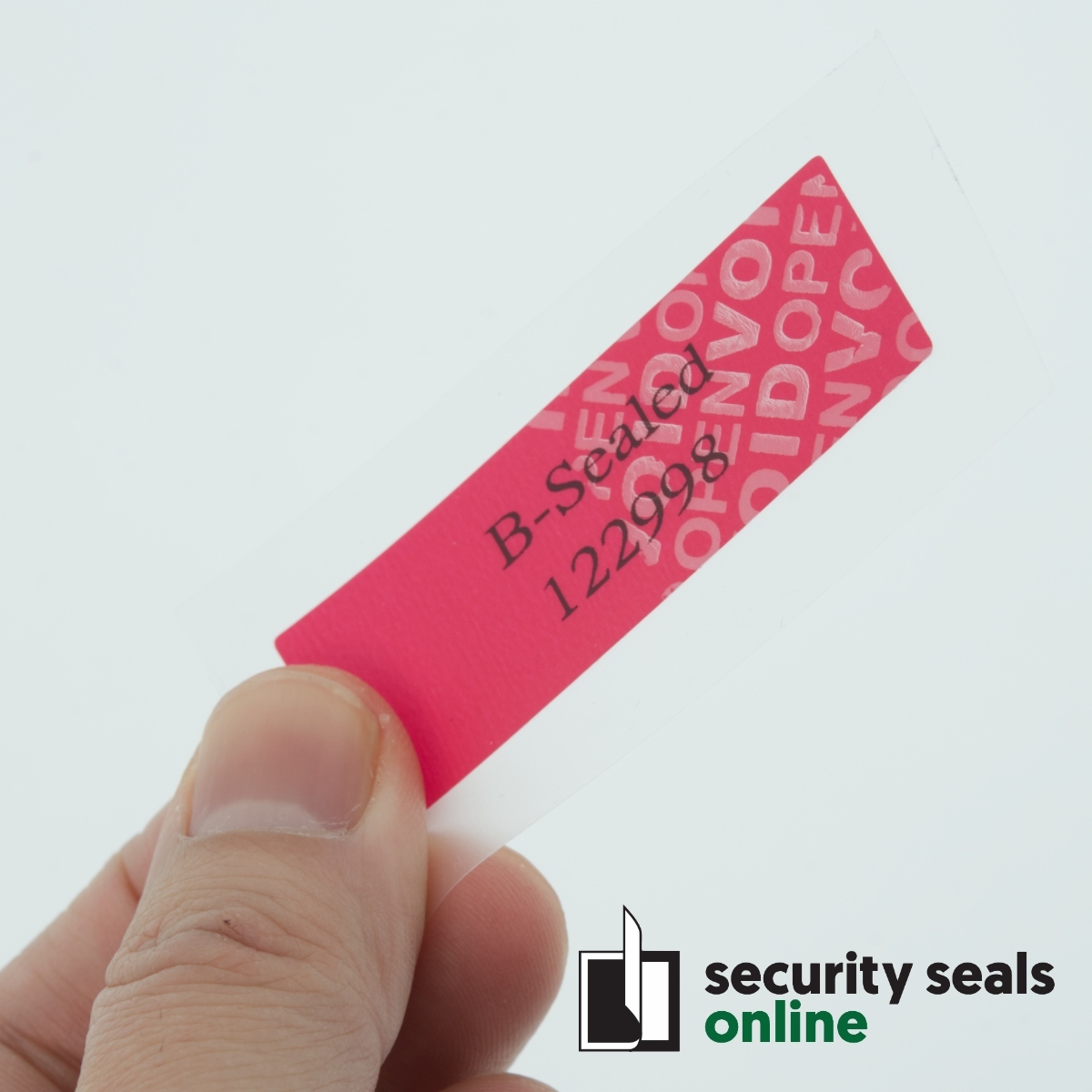 X-Safe 60x20mm Non-Transfer Label @ Security Seals Online by B-Sealed