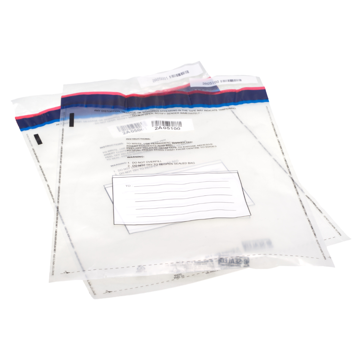 X-Safe CC2834 280 x 340mm tamper evident bags @ Security Seals Online ...