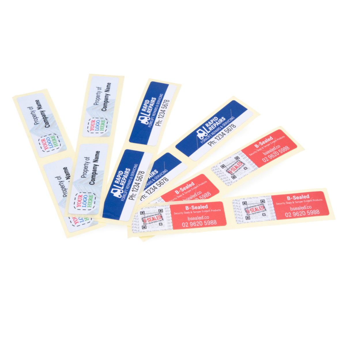 X-Safe 60x20mm Permanent TY Asset labels @ Security Seals Online by B ...