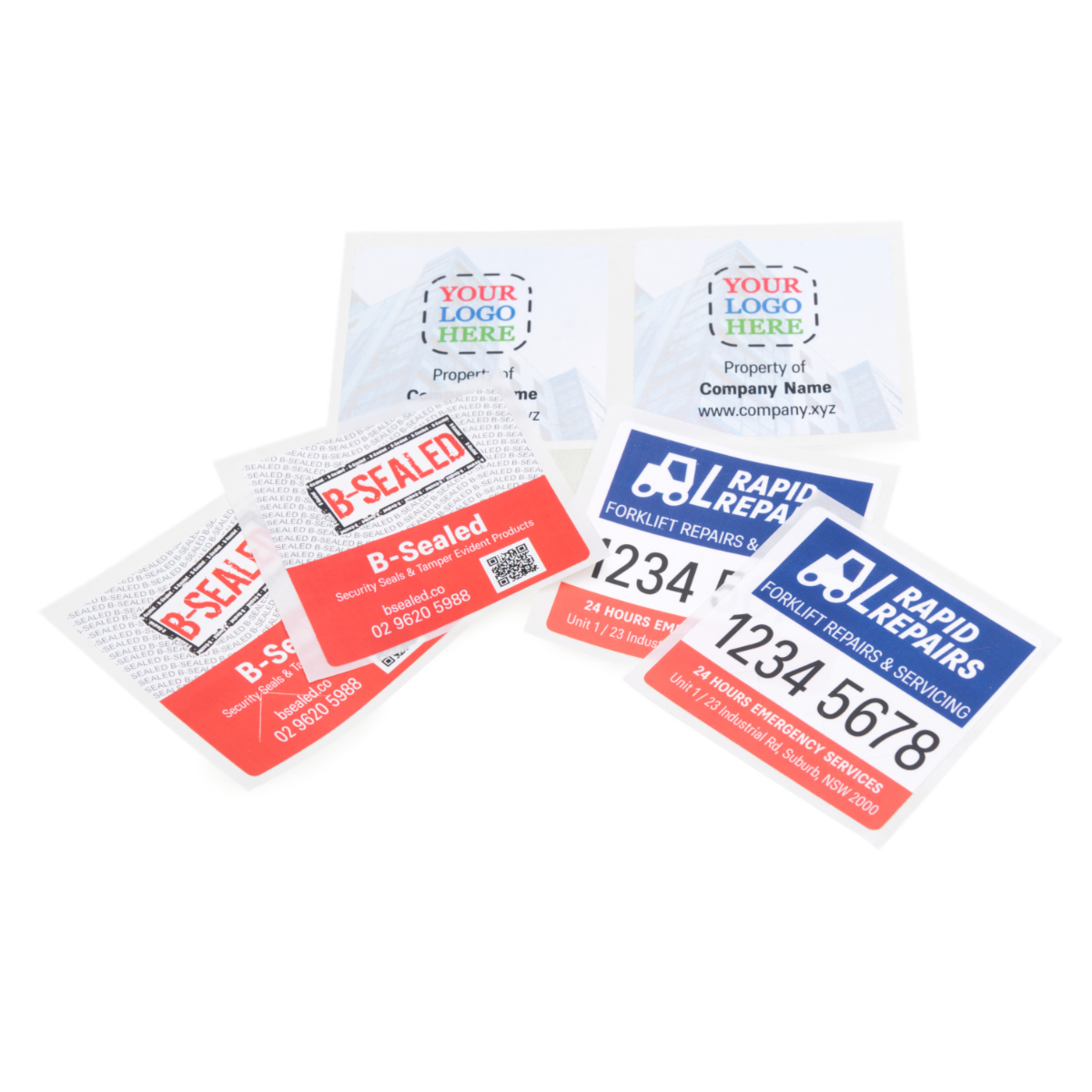 X-Safe 60x60mm Permanent PP Asset labels @ Security Seals Online by B ...