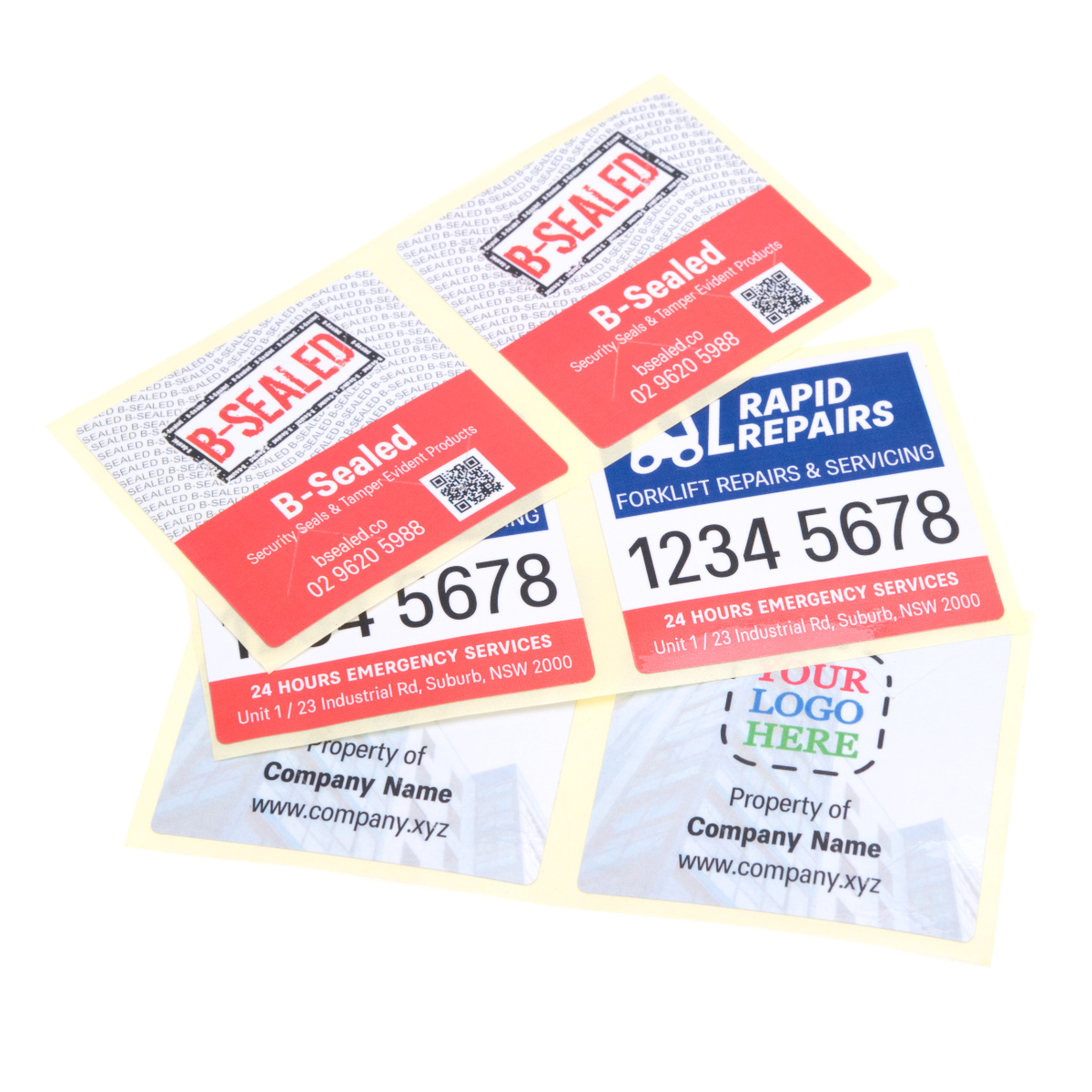 X-Safe 60x60mm Permanent TY Asset labels @ Security Seals Online by B ...