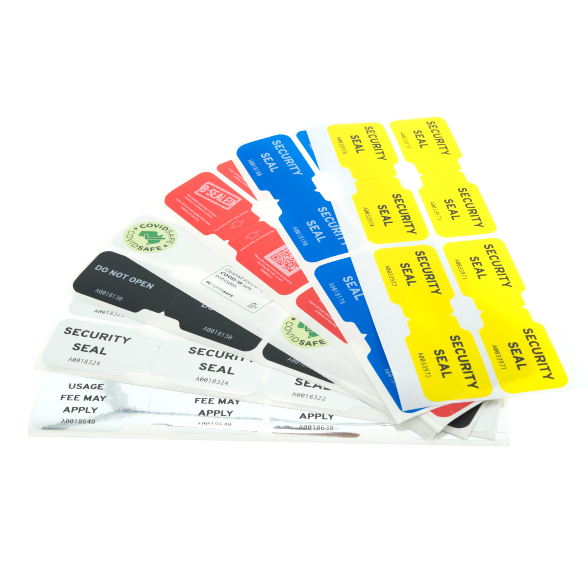 X-Safe 130x40mm Non-Transfer Hourglass-shaped Label @ Security Seals ...