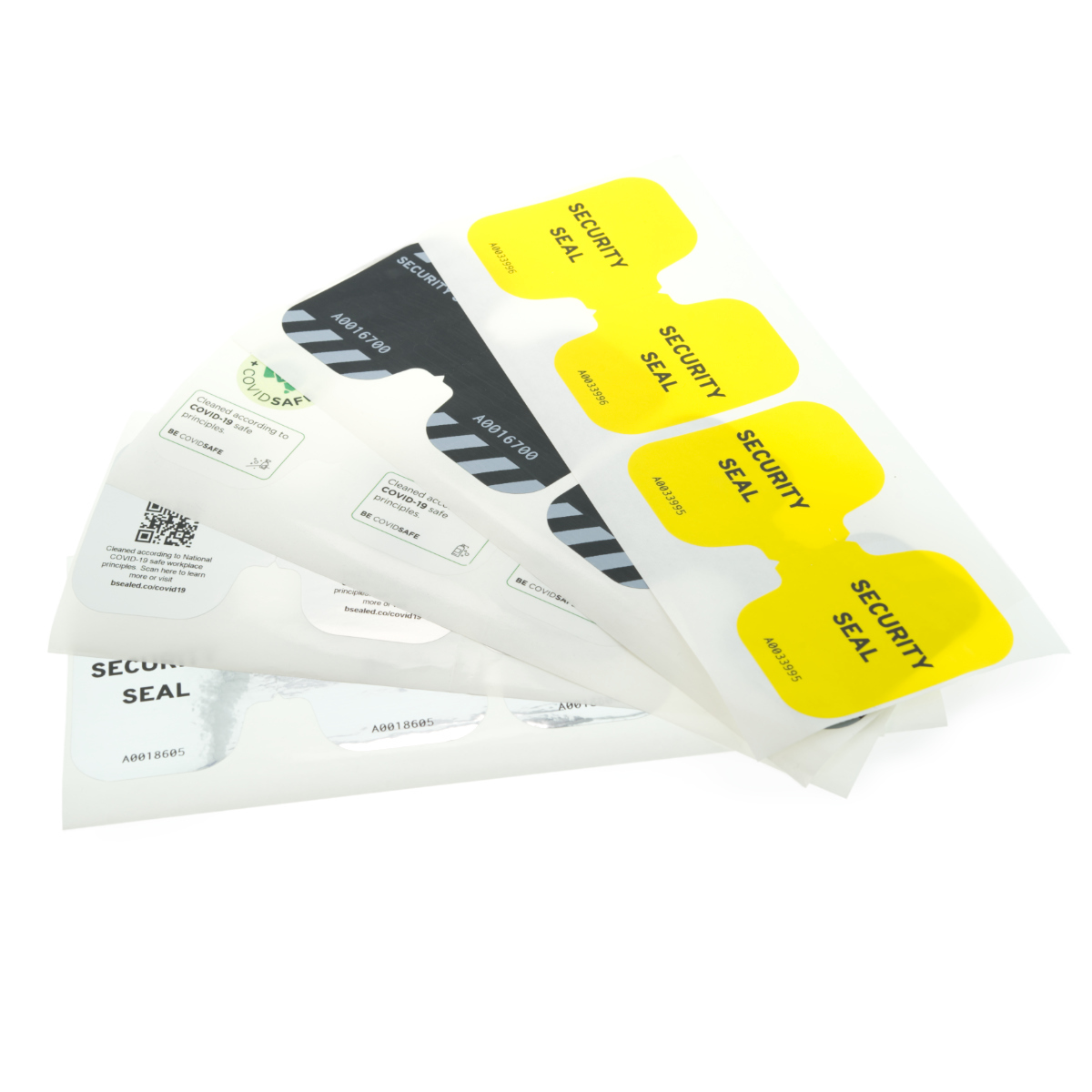 X-Safe 130x80mm Non-Transfer Hourglass-shaped Label @ Security Seals ...