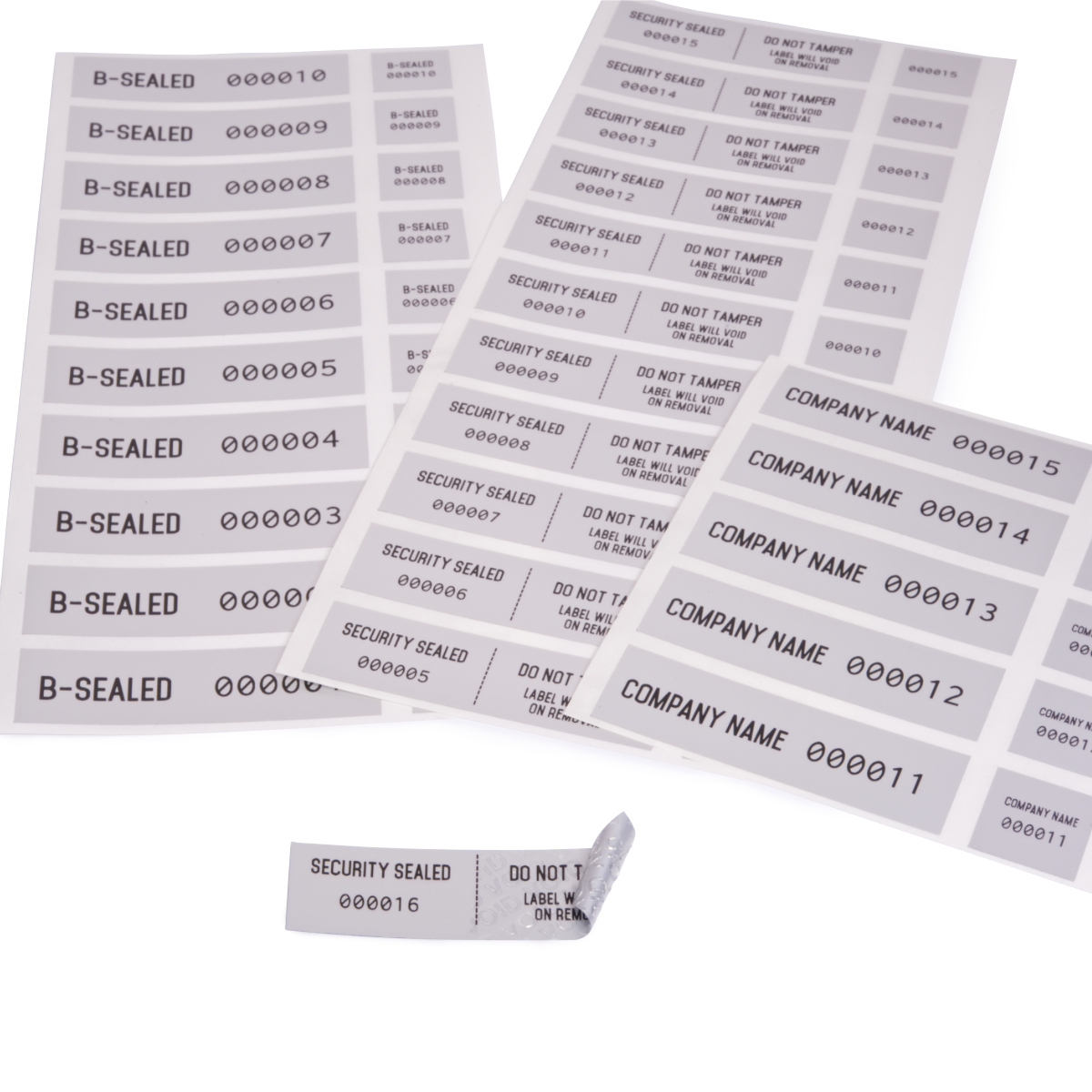 X-Safe 70x25mm + 20x25mm Non-Transfer Label @ Security Seals Online by ...