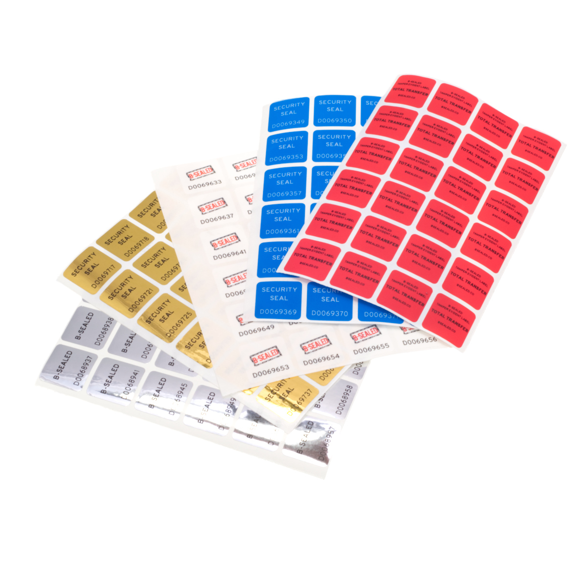 X-Safe Small Total-Transfer labels @ Security Seals Online by B-Sealed